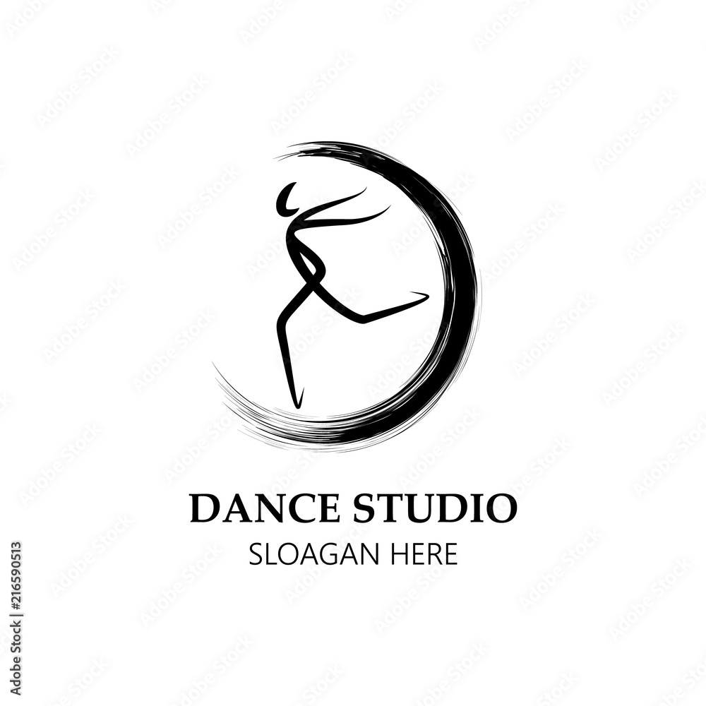 logo for dance school, dance studio. vector illustration Stock Vector ...