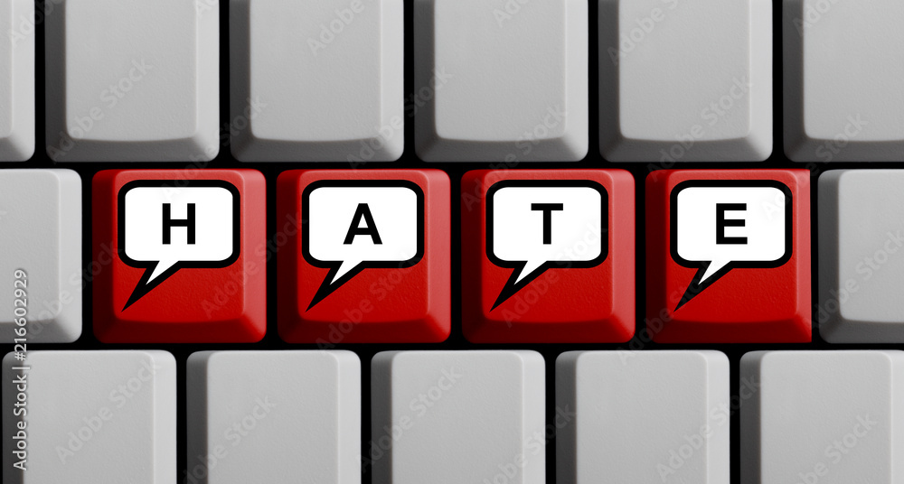 Hass im Internet Stock-Foto | Adobe Stock