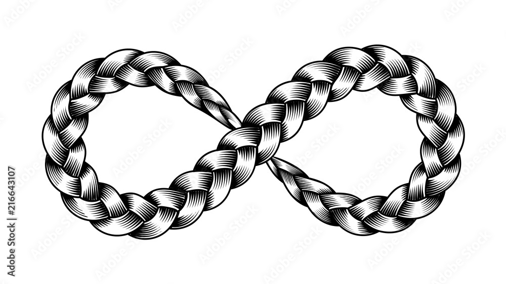 Infinity symbol ribbon plait vector illustration Stock Vector | Adobe Stock
