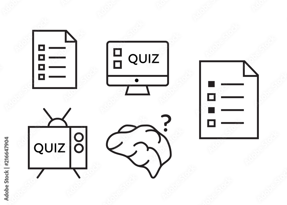 Quiz vector concept. Quiz icon in flat style. Quiz sign. Stock Vector ...
