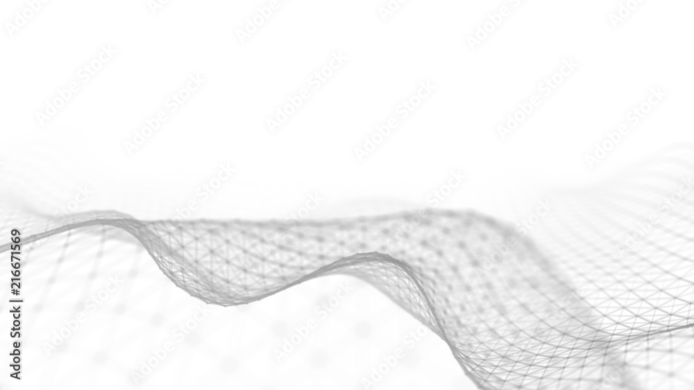 Data technology illustration. Abstract white futuristic background ...