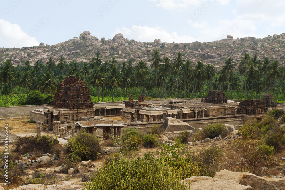 General view of the Achyuta Raya temple complex, Hampi, Karnataka ...