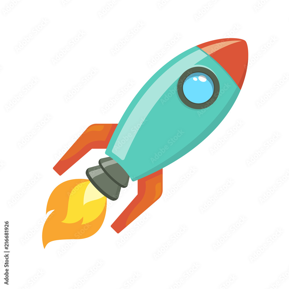 Retro Cartoon Rocket