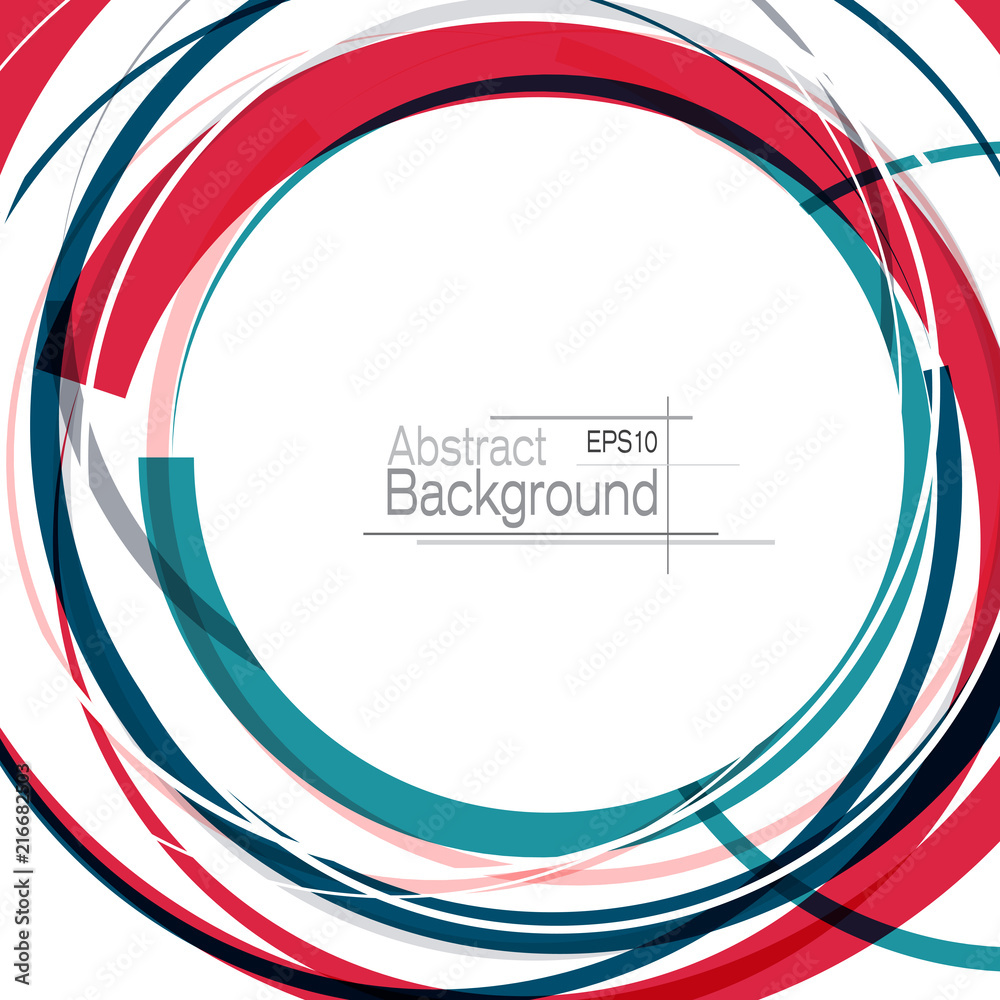 Abstract minimal geometric round circle shapes design background with ...