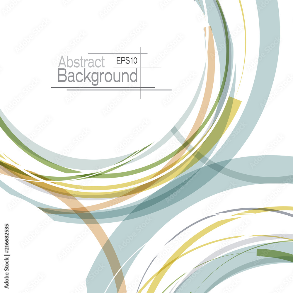 Abstract minimal geometric round circle shapes design background with ...