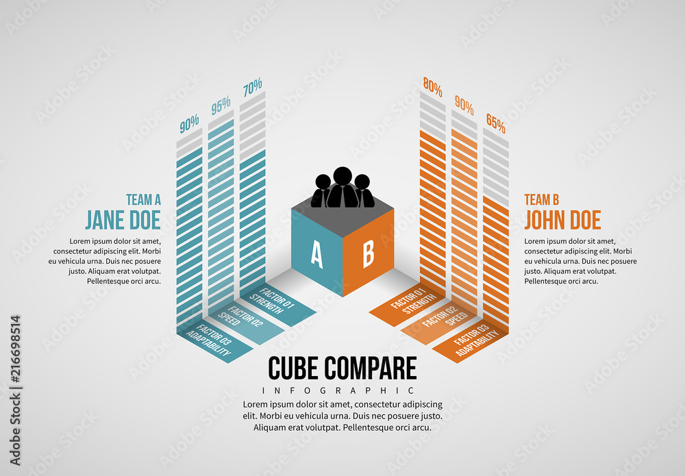 Cube Infographic Layout Stock Template | Adobe Stock