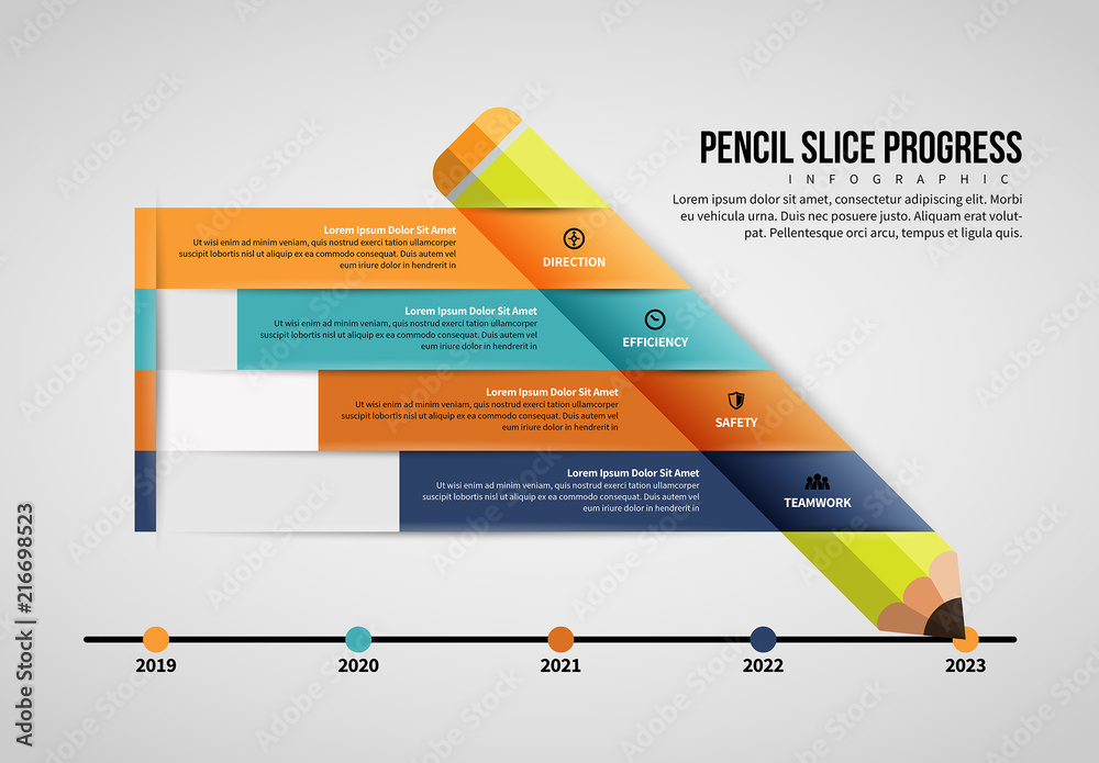 Pencil Infographic Layout Stock Template | Adobe Stock