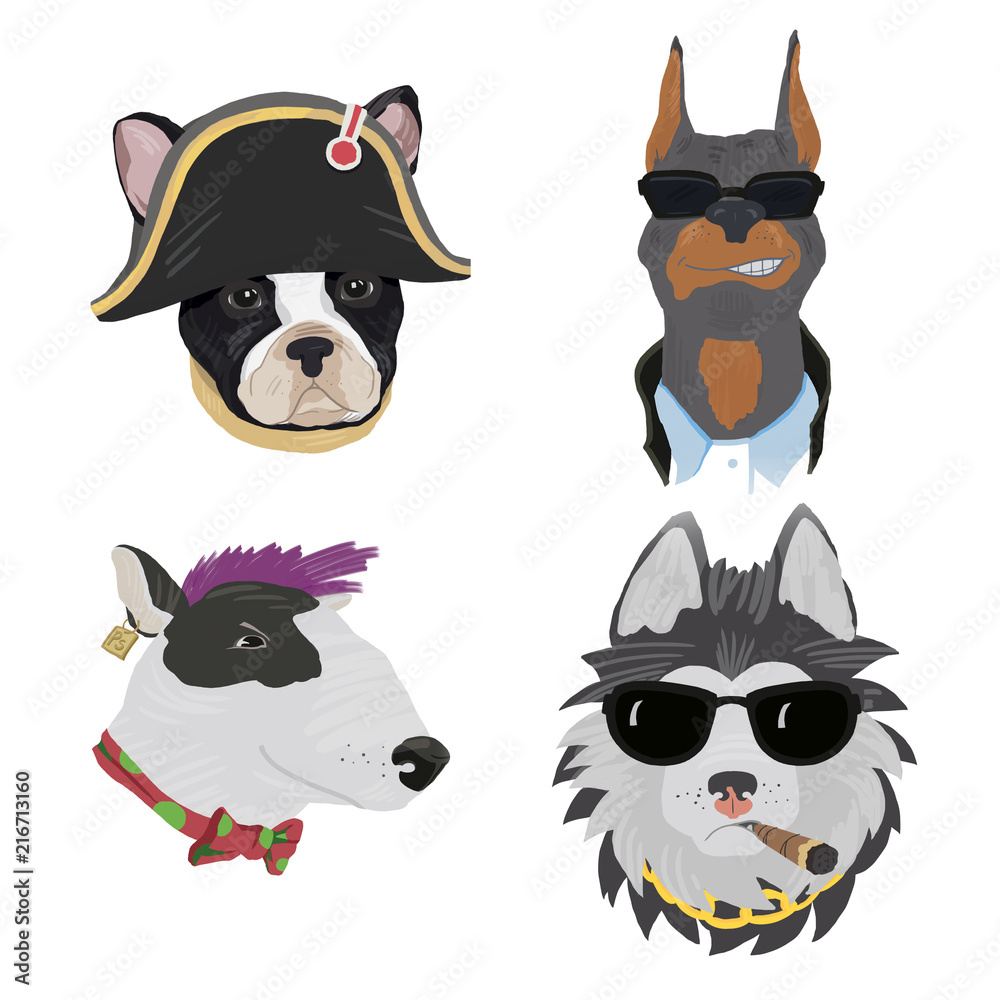 dogs Stock Illustration | Adobe Stock