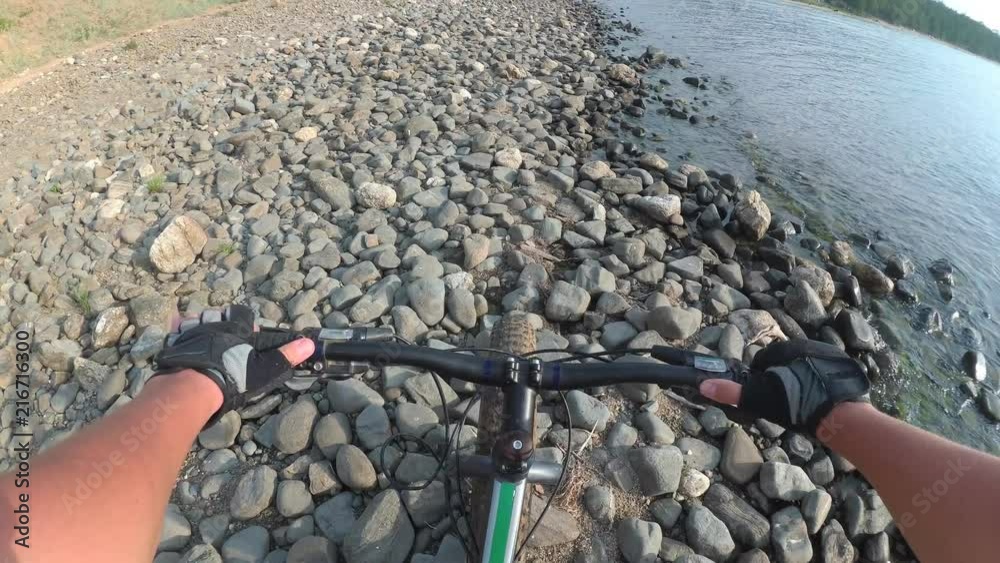 Fat bike also called fatbike or fat-tire bike in summer riding. Driving ...