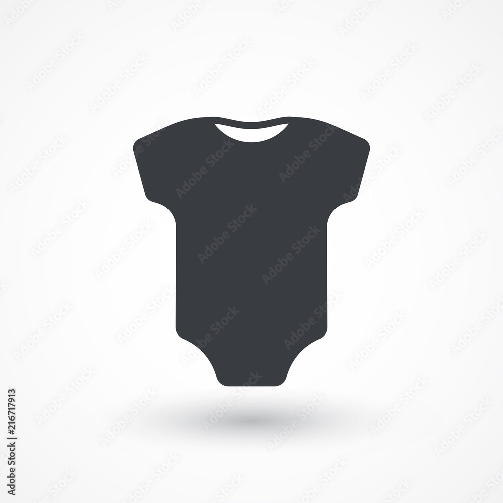 Baby Onesie vector icon. Baby clothes symbol. Kid wear sign Stock ...