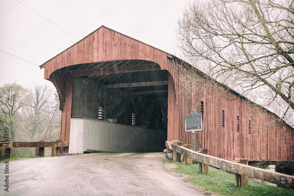 The West Montrose Covered Bridge, also known as the "Kissing Bridge ...
