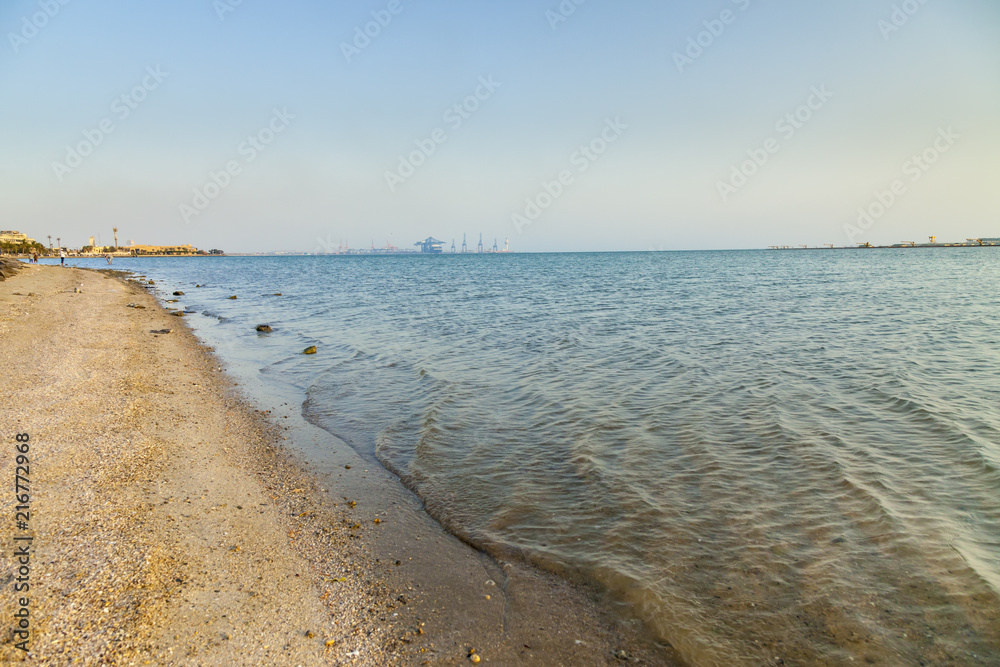 Jeddah Fountain Sea Beach Sunset in Saudi Arabias southern corniche ...