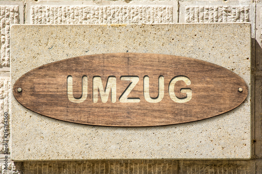 Schild 306 - Umzug Stock Illustration | Adobe Stock