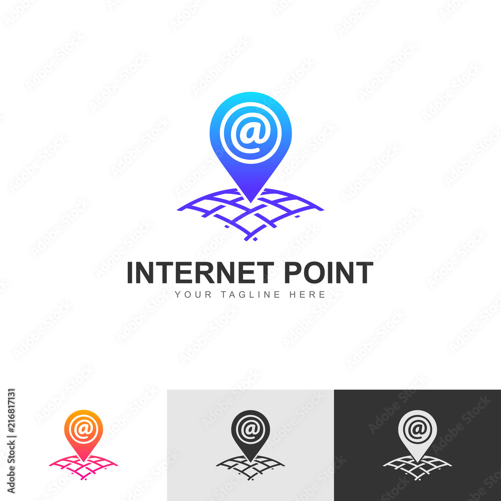 Logo, icon or sign. A pointer to the location of the network address on ...
