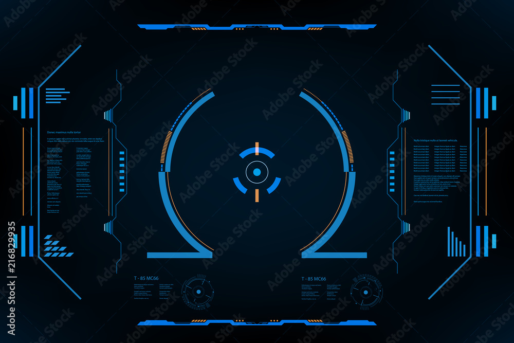 HUD panel Ui Business.Futuristic abstract technology background.icon ...