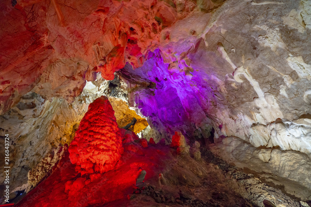 Vrelo Cave in the Matka Canyon of Macedonia in Summer Stock Photo ...