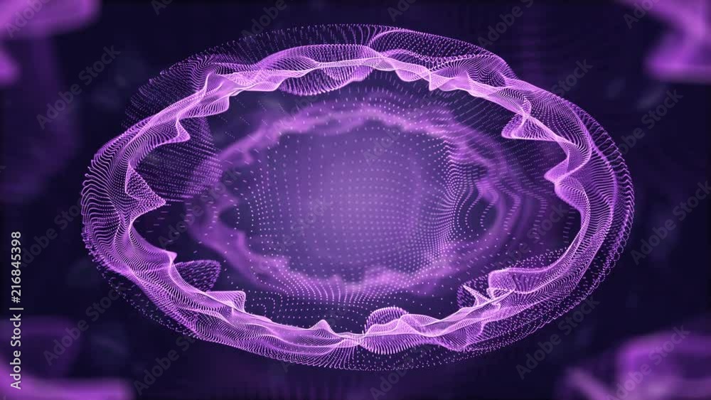 Twisted ellipse background animation blue color. Motion abstract of ...