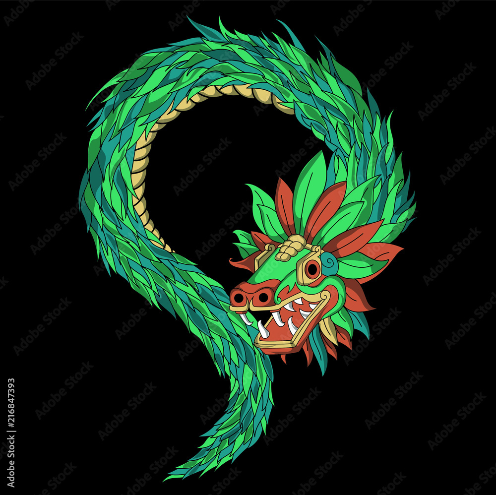 quetzalcoatl azteca dios Stock Vector | Adobe Stock