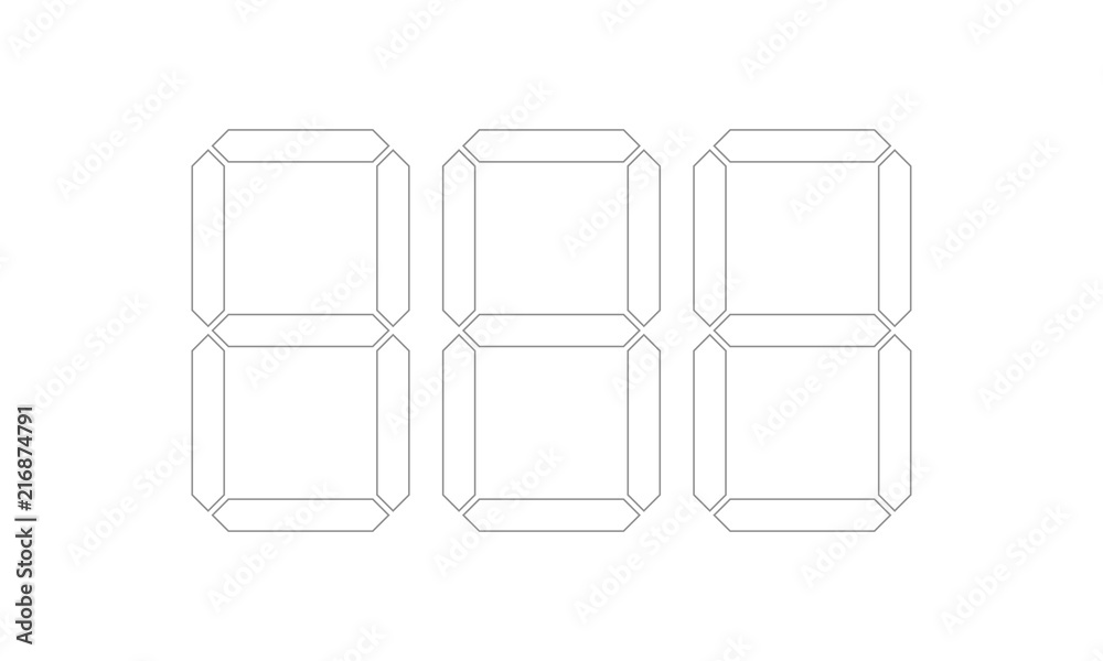 Digital price tag vector template numbers Stock Vector | Adobe Stock