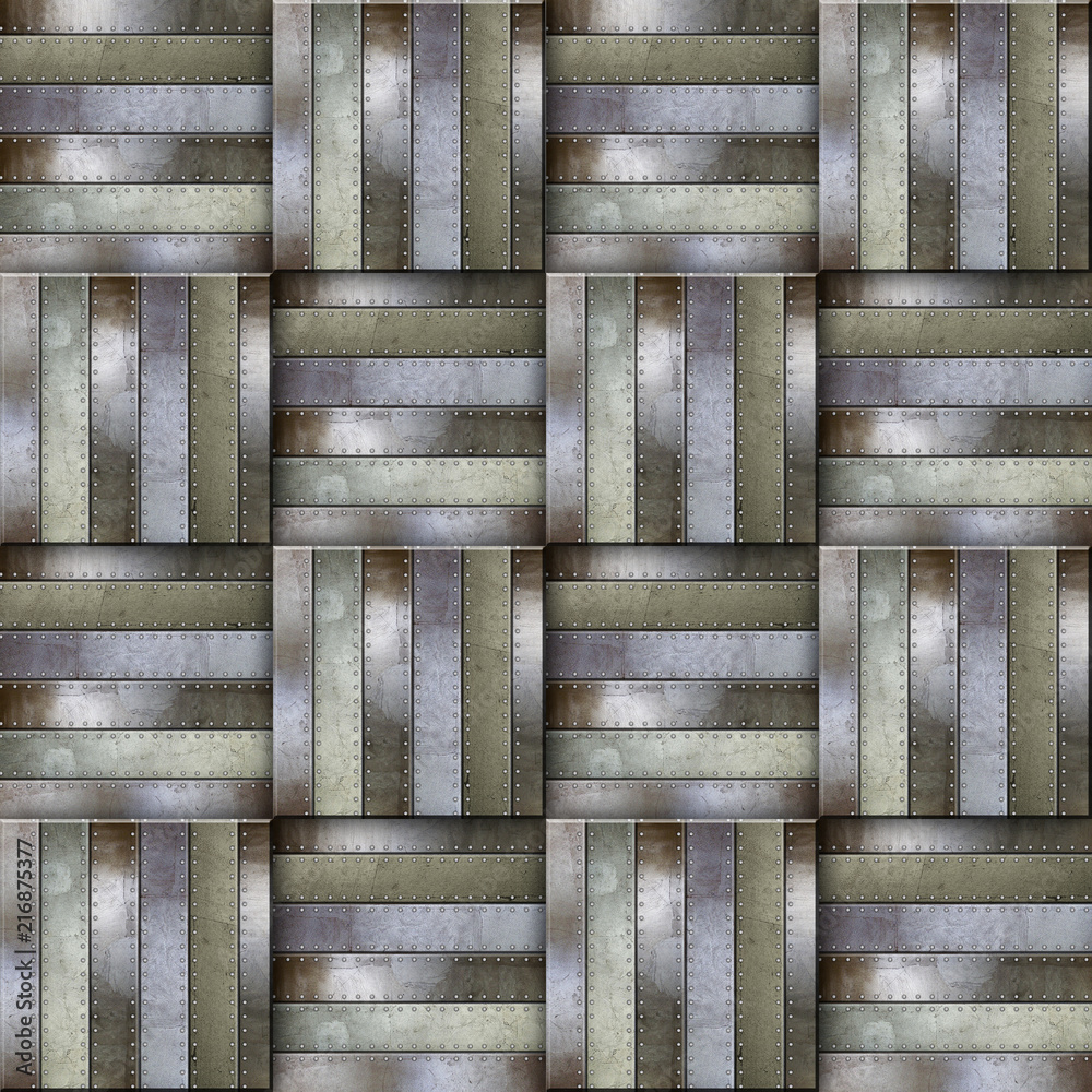 seamless metal tiles texture Stock Illustration | Adobe Stock