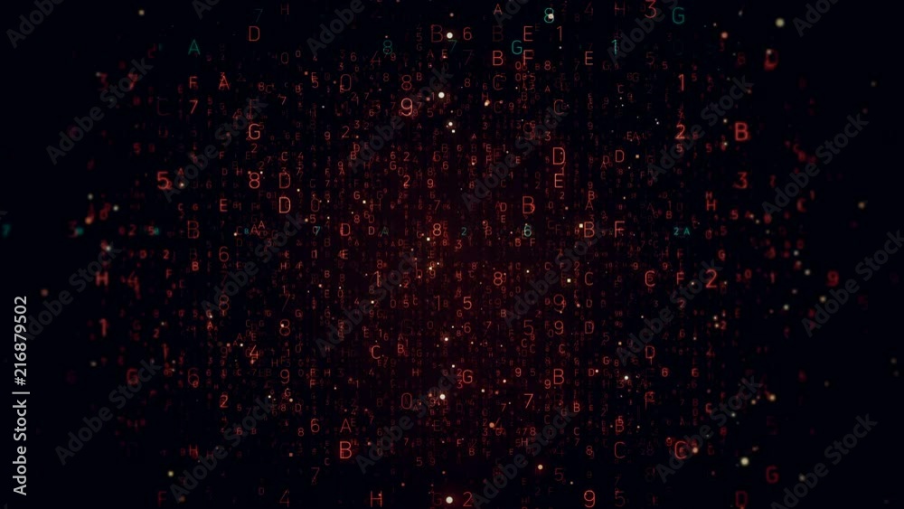 Numbers abstract background. Looped animation of random numbers and ...
