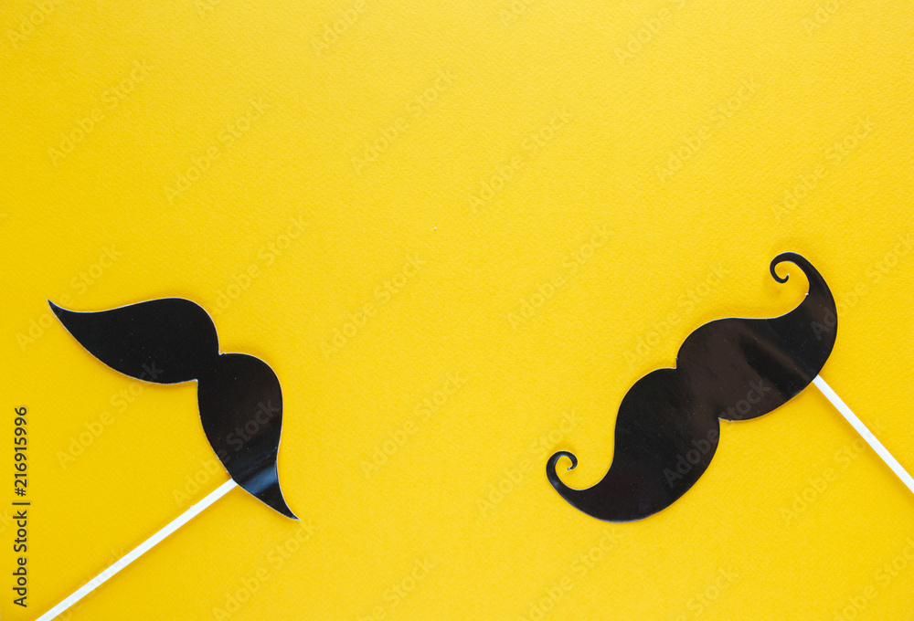 Moustache photo booth props on blue background. Moustache cut outs ...