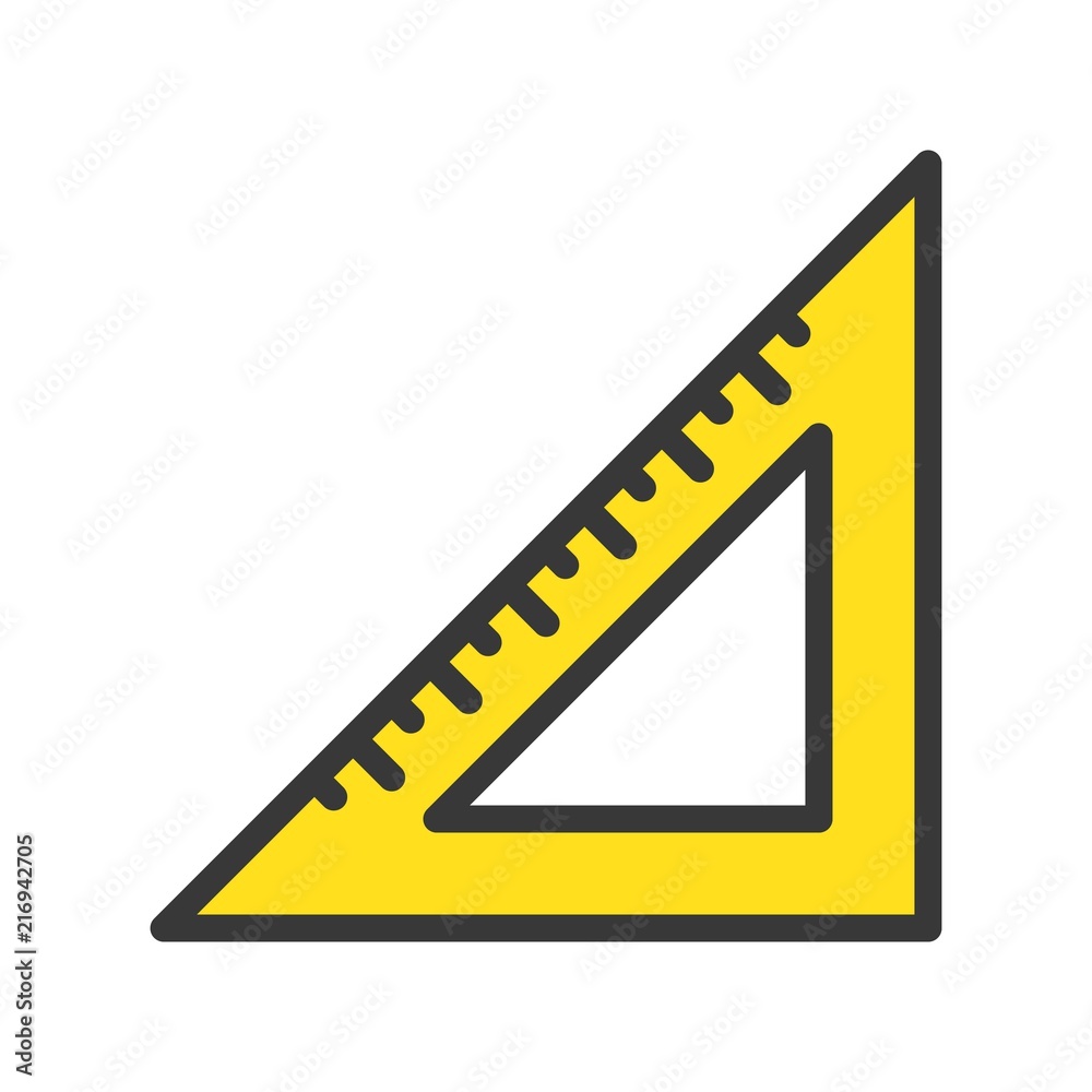 Yellow Triangle Outline