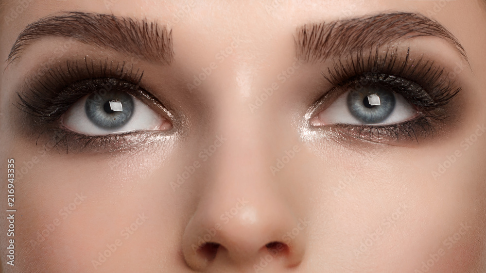 Beautiful Eyes Close Up With Makeup