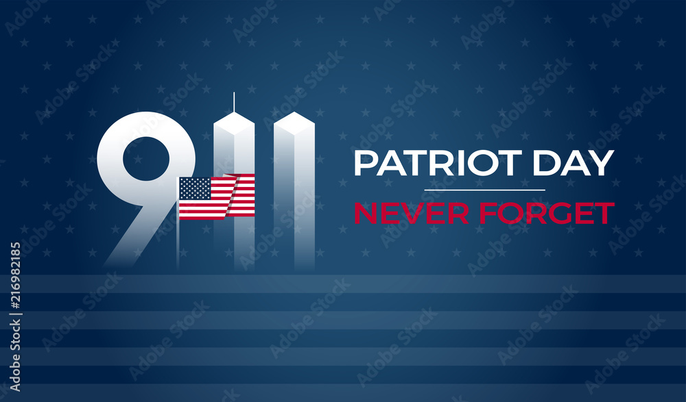 Patriot Day September 11 9/11 USA banner - United States flag, 911 ...