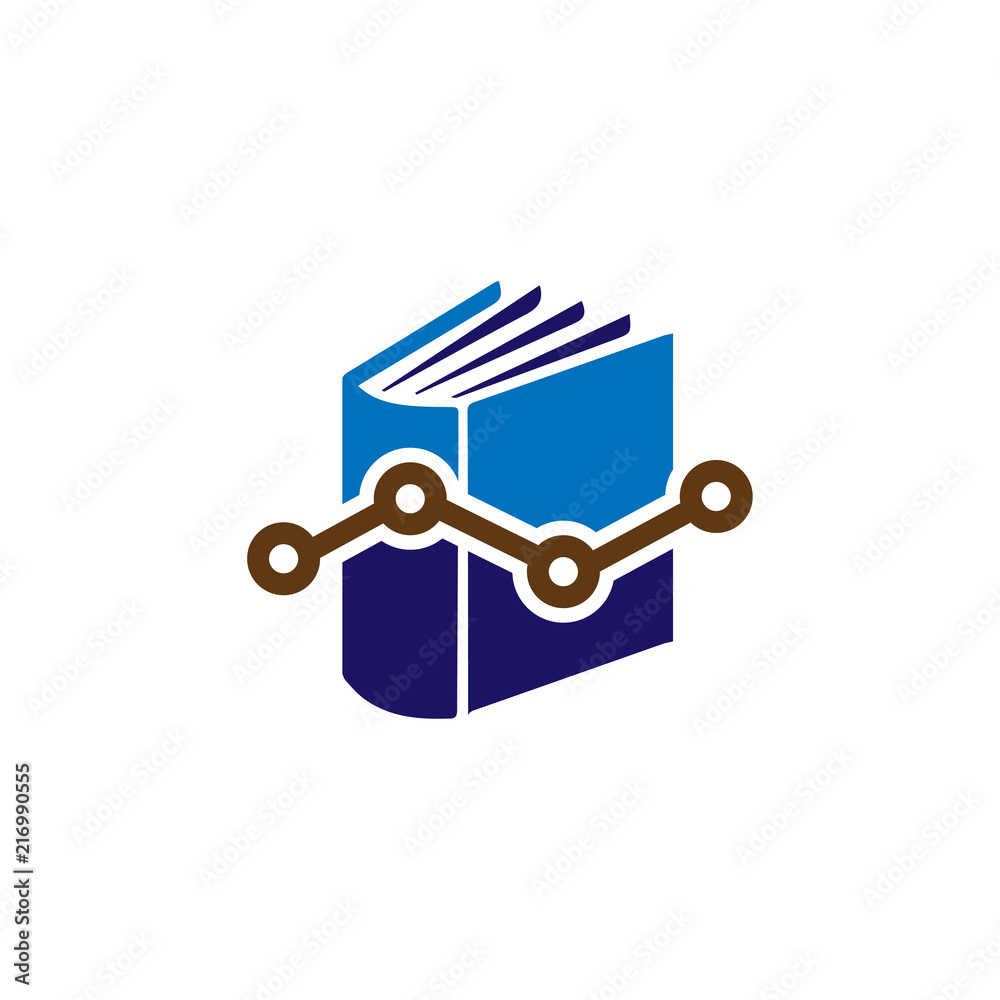 book report with chart graph logo vector Stock Vector | Adobe Stock