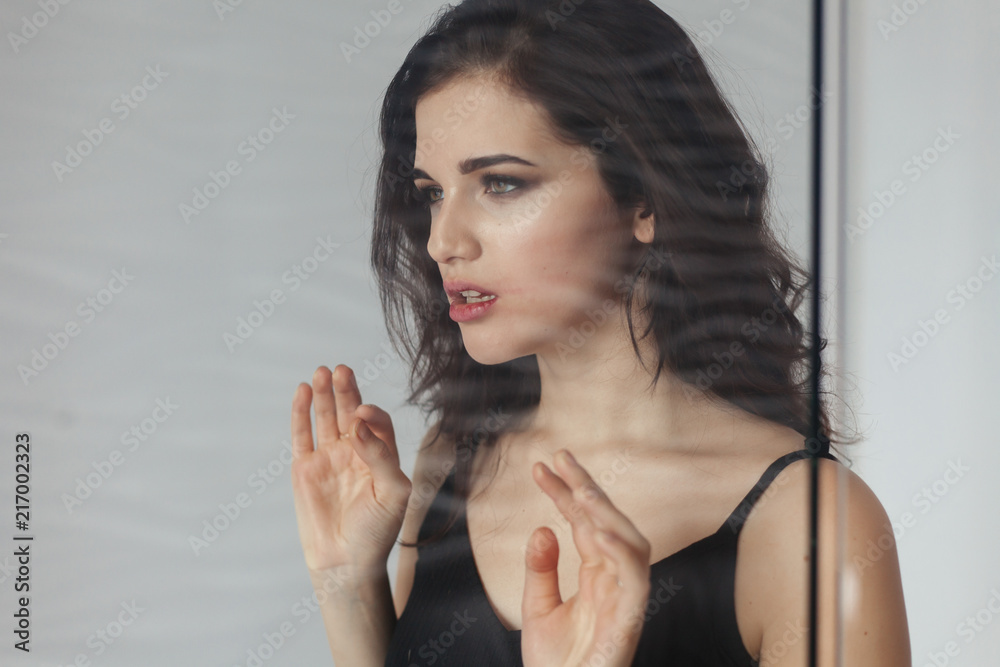 Negative thoughts. Poor stressed lady having a nervous collapse while ...