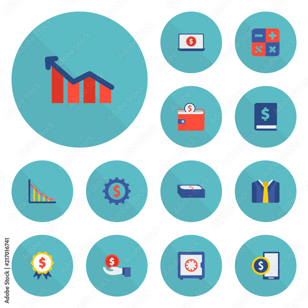 Flat Financial Icons