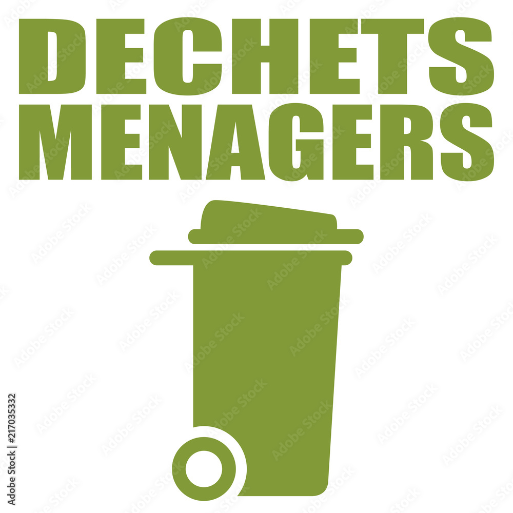 Logo déchets ménagers. Stock Vector | Adobe Stock