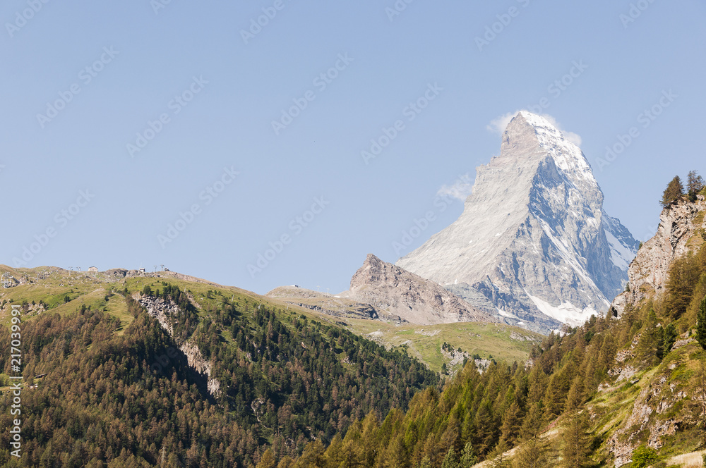 Zermatt, Furi, Zmutt, Zmuttbach, Matterhorn, Alpen, Wallis, Walliser ...