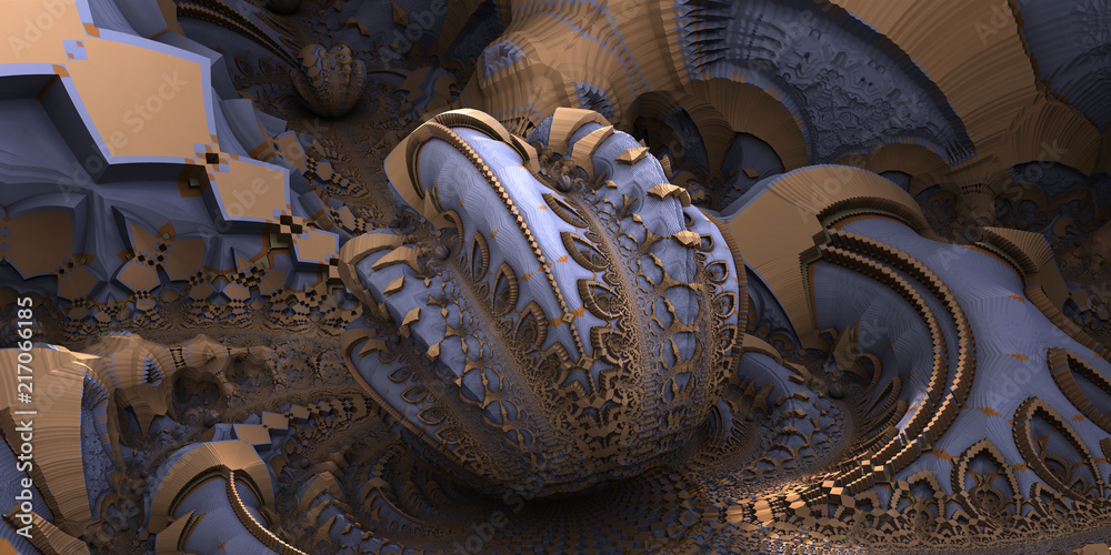 Fractal Planet - Octopus tentacles, detailed geometric patterns, tile ...
