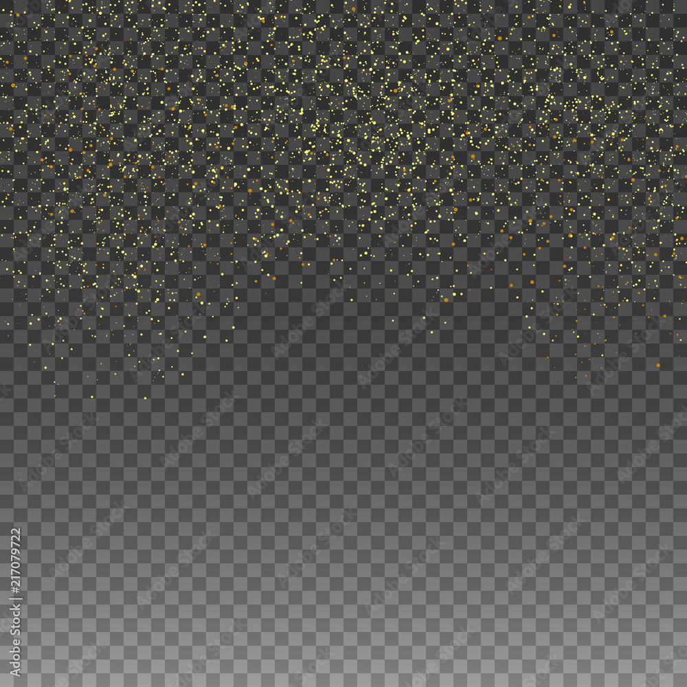 Rain Golden. Golden glitter texture on isolated background. An ...