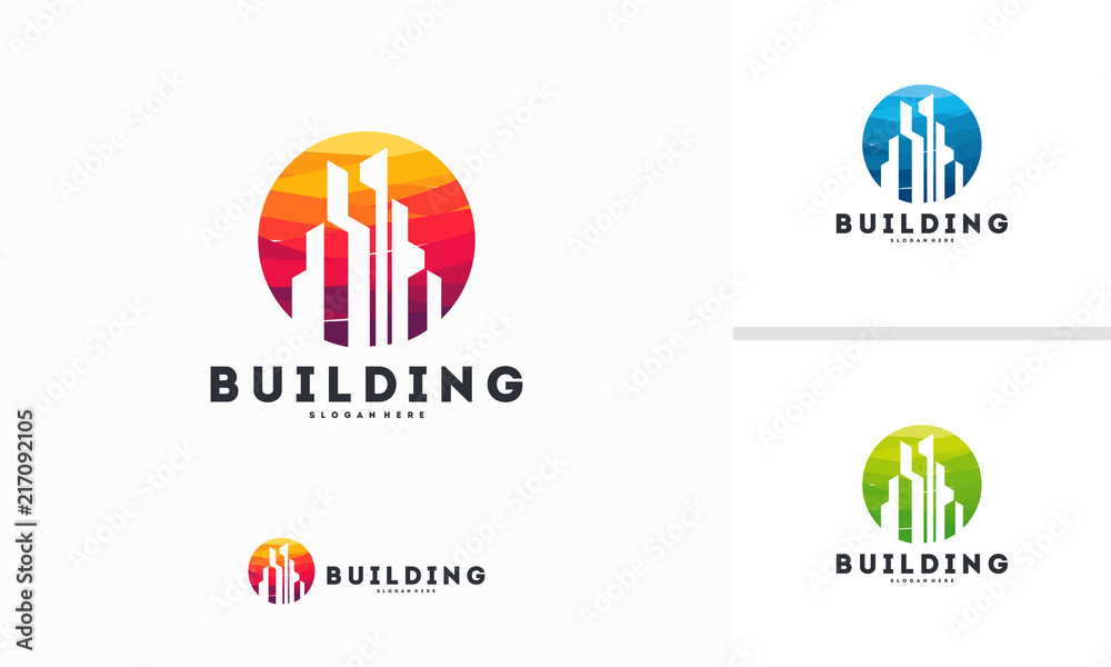 Abstract Circle Tower Building logo designs concept vector, Real Estate ...