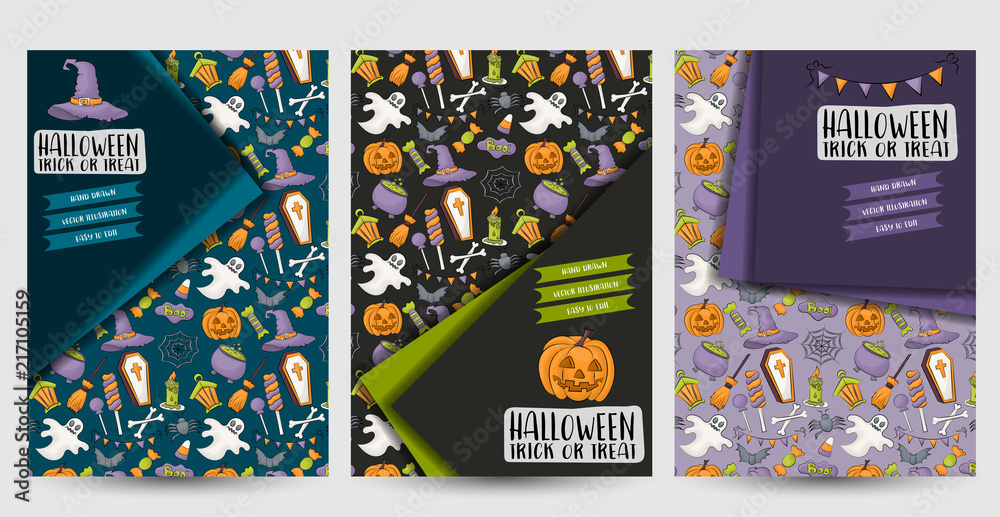 Halloween poster brochure. Design for a party invitation flyer ...