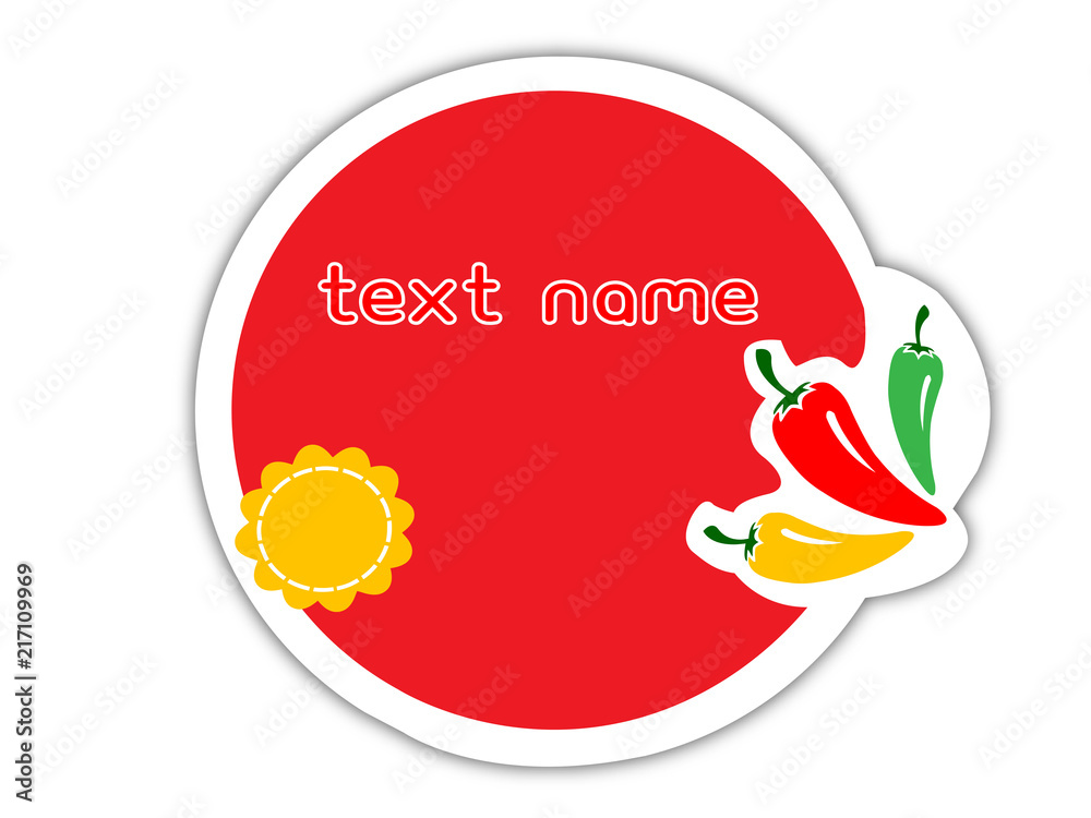 Chili sauce label.vector illustrator Stock Vector | Adobe Stock