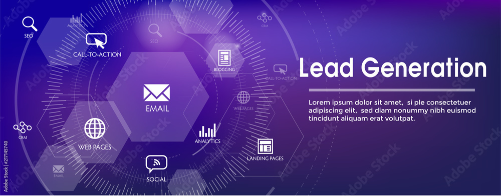 Lead Generation Web Header Banner that Attracts leads for target ...