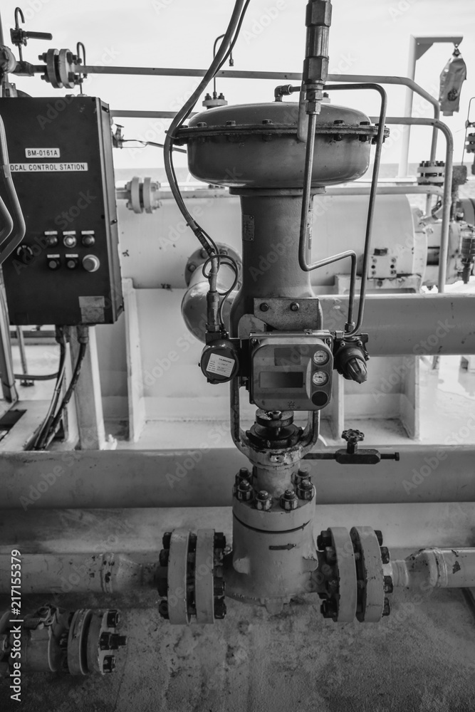 Control valve or pressure regulator in oil and gas process, The control ...