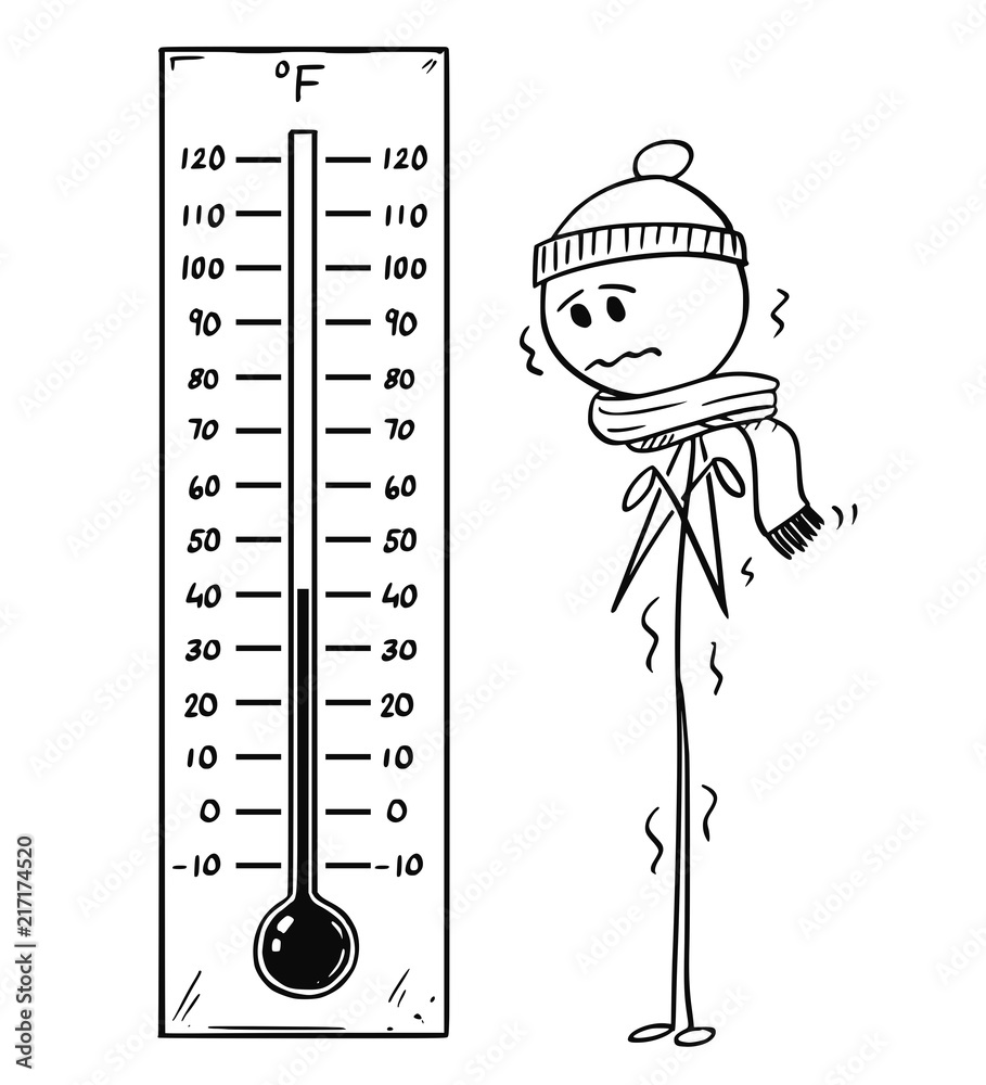 Vetor de Cartoon stick drawing conceptual illustration of chilled man ...