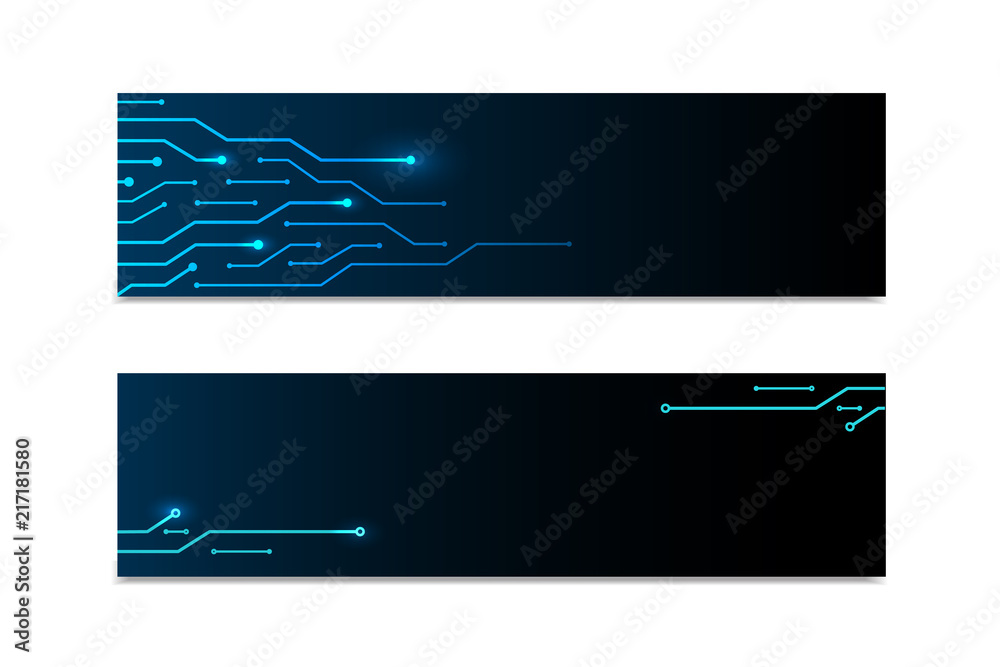 circuit banner technology design for business. Stock Vector | Adobe Stock