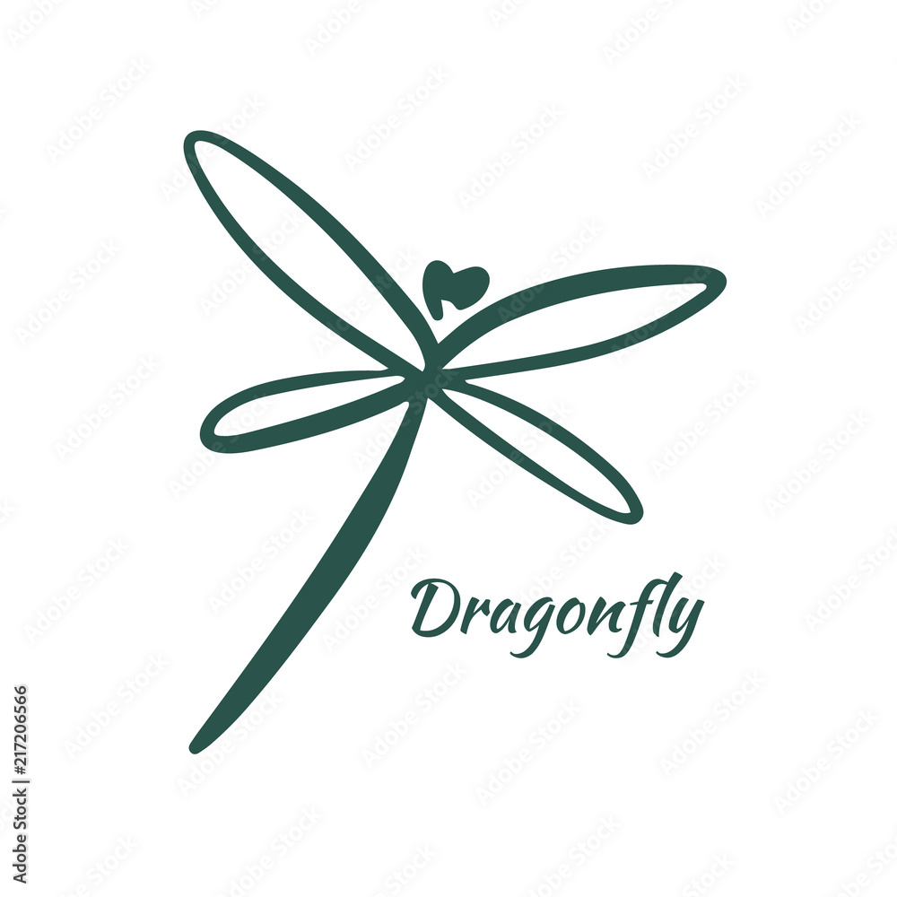 Dragonfly Logo Design Template. Vector Illustration Stock Vector ...