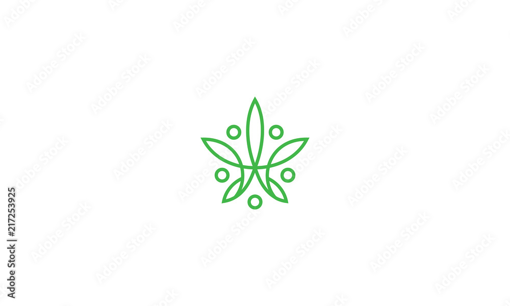 cannabis logo icon vector Stock Vector | Adobe Stock