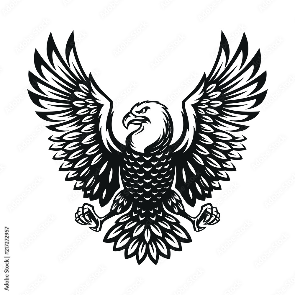 eagle symbol illustration. Icon design on white background. Stock ...