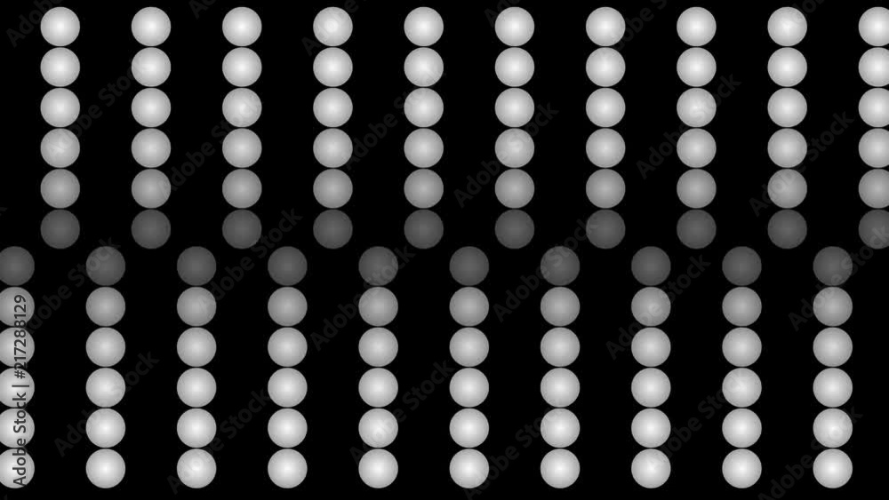 A jolly 3d rendering of led panel lights from billiard balls placed in ...