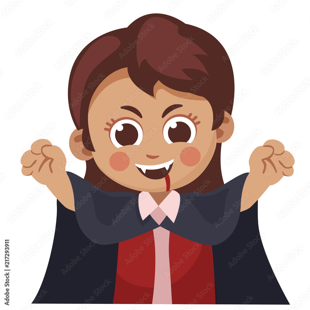 Scary Vampire Girl Cartoon