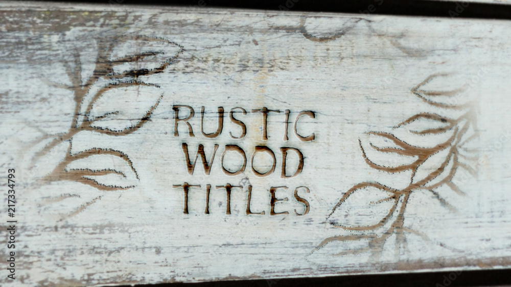 Rustic Wood Titles Stock Template | Adobe Stock