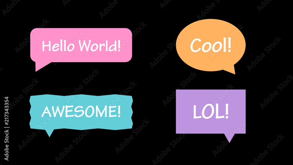 Speech Bubble Titles Stock Template | Adobe Stock